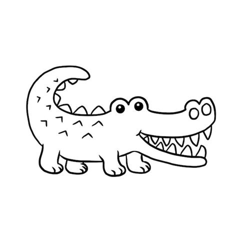 A Cartoon Crocodile With Its Mouth Open