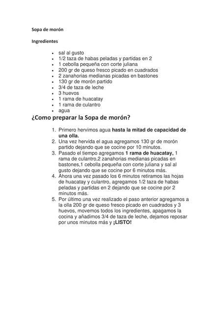 Sopa de Morón FELIX JIMMY BANCAYÁN MARTÍNEZ uDocz
