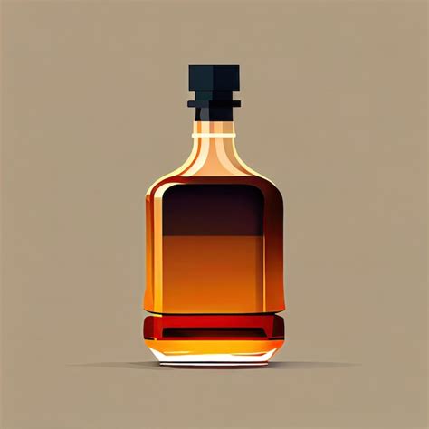 Botella De Whisky Vintage Icono Plano Botellas Del Salvaje Oeste Imagen