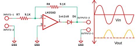 half wave and full wave precision rectifier circuit using op amp