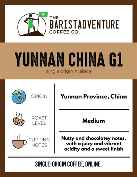 Yunnan China G1 Single Origin Arabica Coffee Beans 250g 500g 1kg