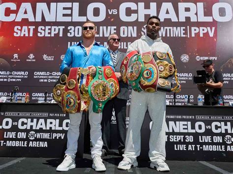 Canelo y Charlo en conferencia de prensa en Los Ángeles