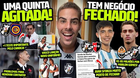 MARLON GOMES VENDIDO JUAN SFORZA ENCAMINHADO O VASCO E NOVO