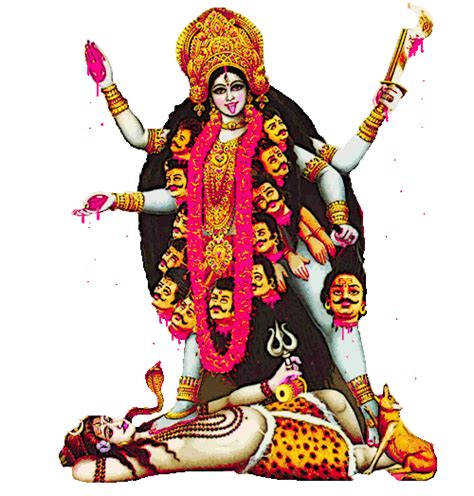 Goddess Kali Standing On Lord Shiva DesiGlitters