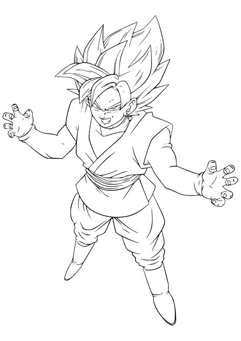 Negro Goku Para Colorear Imprimir E Dibujar ColoringOnly