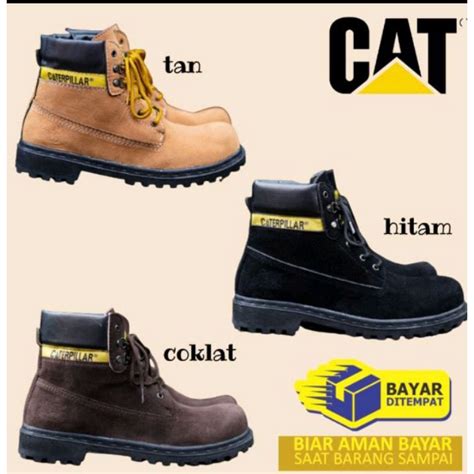 Jual Sepatu Safety Boots Caterpillar Ujung Besi Shopee Indonesia