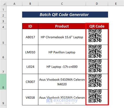 Batch QR Code Generator From Excel With Easy Steps