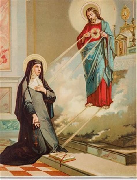 PROMESSE FATTE DA GESU A SANTA MARGHERITA M ALACOQUE PREGANDO COL CUORE