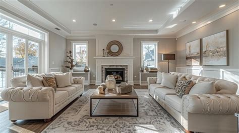 Premium Photo The Living Room Boasts A Bright And Airy Design With