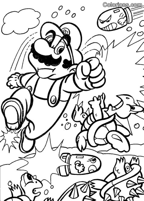 Super Mario Tegninger Til Fargelegging For Barn Bilder Figurer