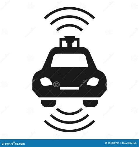 Icono Driverless Del Coche Estilo Simple Ilustración del Vector