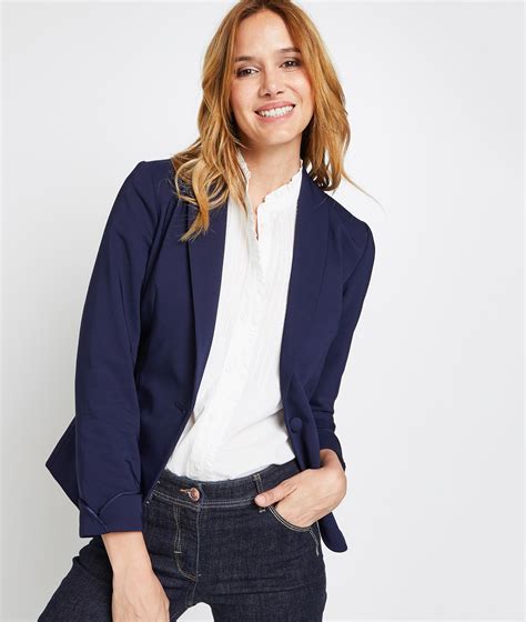 Veste Blazer Bleu Marine Femme MARINE Grain De Malice