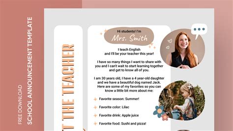 Meet The Teacher Free Google Docs Template Gdoc Io