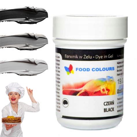 Wydajny Barwnik Spo Ywczy W Elu Food Colours Czarny Do Tortu Ciast
