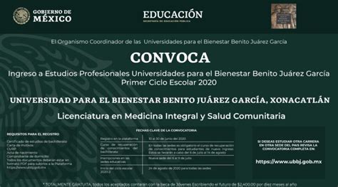 Abierta la convocatoria para la Universidad para el Bienestar de Xonacatlán
