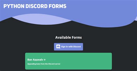 Python Discord Forms Codesandbox