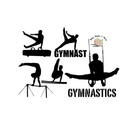 Male Gymnastics Svg Cut File Boy Gymnast Clip Art Svg Dxf Clip Art