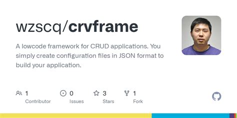 GitHub Wzscq Crvframe A Lowcode Framework For CRUD Applications You