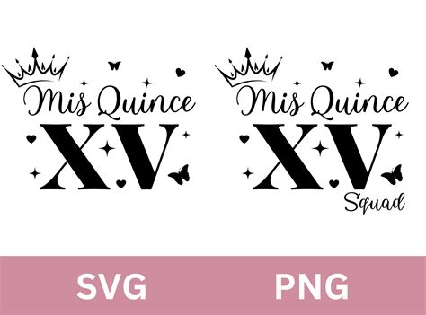 Mis Quince SVG Mis XV Quinceañera SVG Mis Quince Squad Svg Etsy Denmark