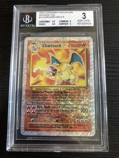 Charizard Legendary Collection Reverse Holo BGS 3 Collector Heuson