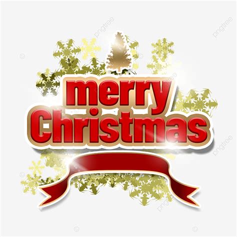 Merry Christmas Ribbon Png Image Merry Christmas Text Effect With Red