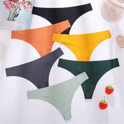 Lot De Culottes String Sexy Pour Femmes Ensemble De 6 Pi Ces XS L