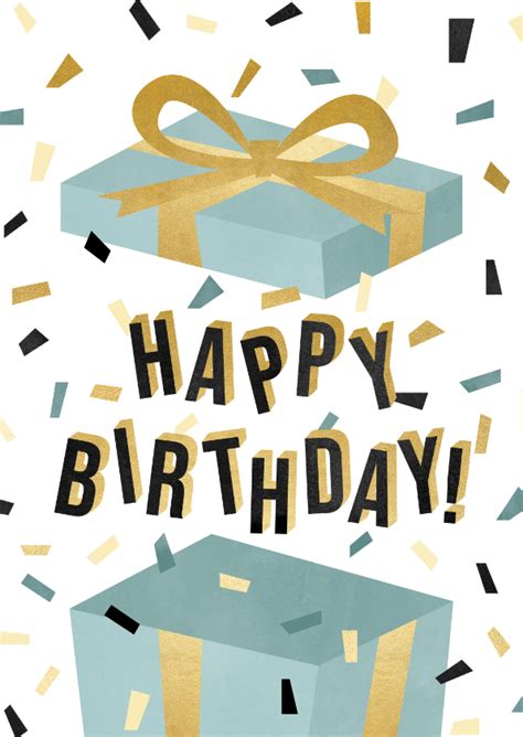 Leuke Verjaardagskaart Met Cadeau Confetti En Kaartje Go