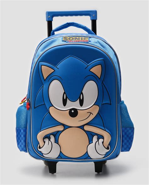 Mochila Infantil Rodinha Sonic Azul SEGA FANLAB Oficial