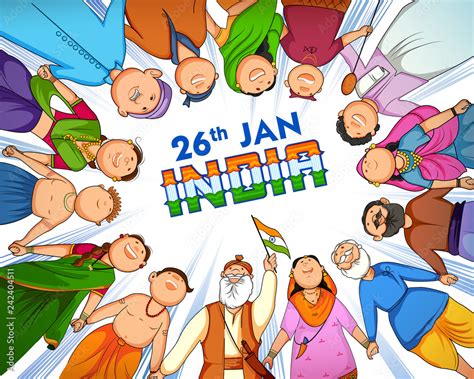 People Of Different Religion Showing Unity In Diversity On Happy