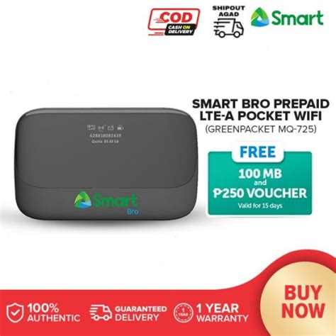SMART Bro Prepaid LTE A Pocket WiFi Advanced Greenpacket MQ 725