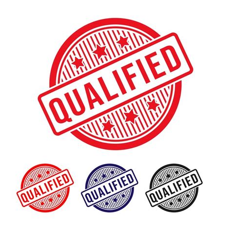 Premium Vector Qualified Rubber Stamp Design Vector Illustration