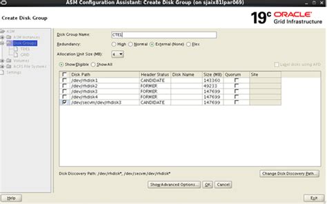 Creating An Oracle ASM Disk Group For Guarding