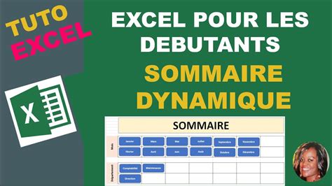 Comment créer un sommaire dynamique dans Excel YouTube