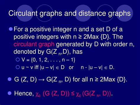 ppt coloring parameters of distance graphs powerpoint presentation free download id 3141809