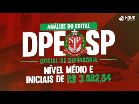 Concurso DPE SP análise do edital 2022 YouTube