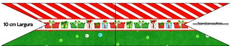 Bandeirinha Sanduiche 9 Fundo Natal Vermelho E Verde Fazendo A Nossa