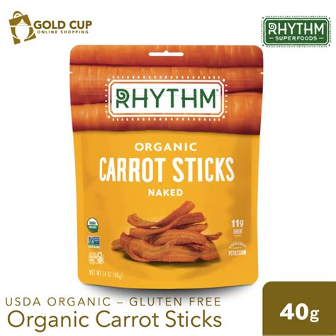 Rhythm Organic Naked Carrot Sticks 40g Lazada PH