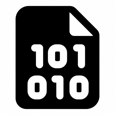 binary file code paper codes computer glyph icon download on iconfinder