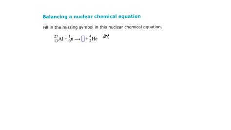 Balancing A Nuclear Chemical Equation