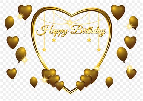 Gold Happy Birthday Clipart Hd PNG Luxury Gold Happy Birthday Frame