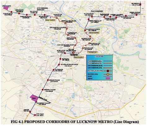 Lucknow Metro Map Routes Metro Stations