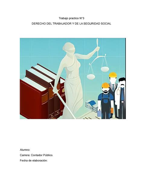 Trabajo Practico N 3 Tp3 Trabajo Practico N DERECHO DEL TRABAJADOR