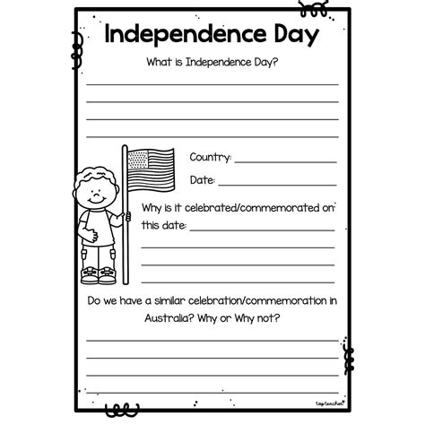 Independence Day Worksheet Top Teacher