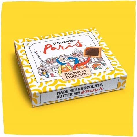 Michel Et Augustin Gourmet Chocolate Cookie Squares Gift Box Basket