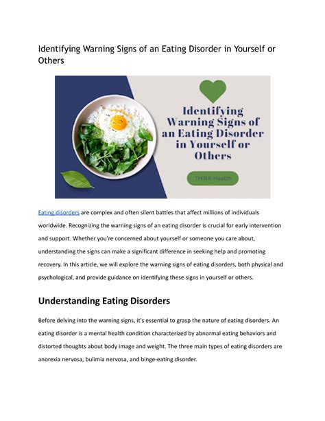 PPT Identifying Warning Signs Of An Eating Disorder In Yourself Or