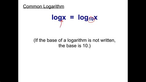 common logarithm youtube