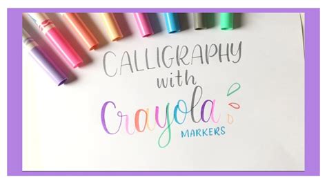 How To Calligraphy With Crayola Markers Basic Strokes For Beginners
