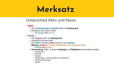 Aktiv Und Passiv Youtube