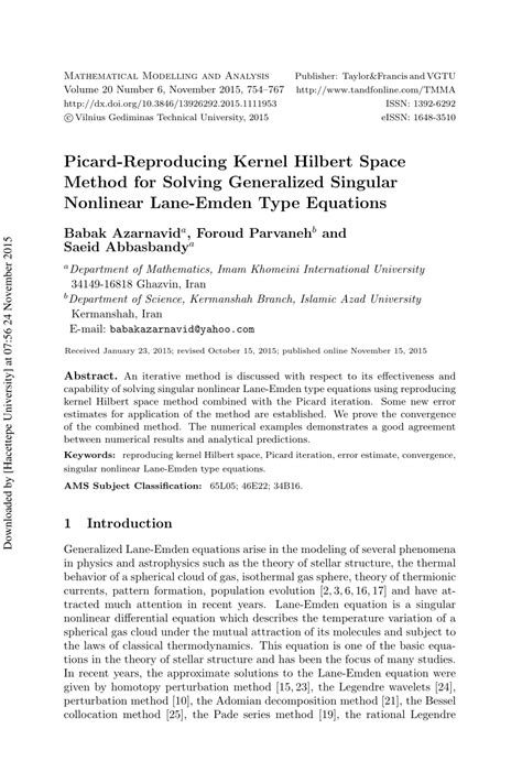 pdf picard reproducing kernel hilbert space method for solving generalized singular nonlinear