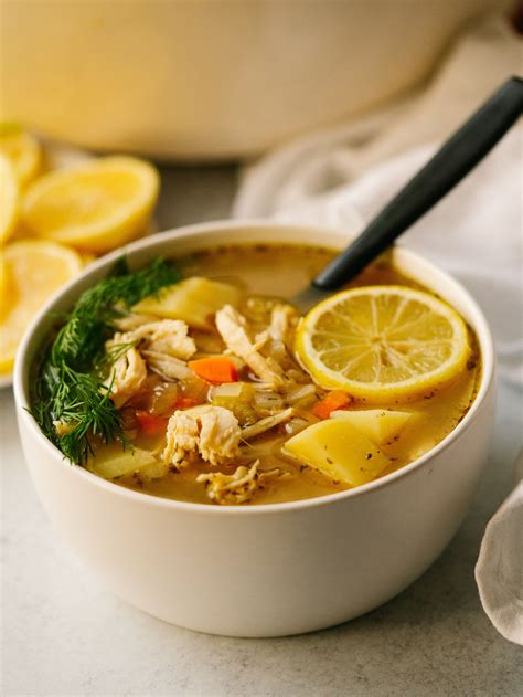 This Greek Lemon Chicken Soup Is A Whole30 Chicken Soup Made With Lemon